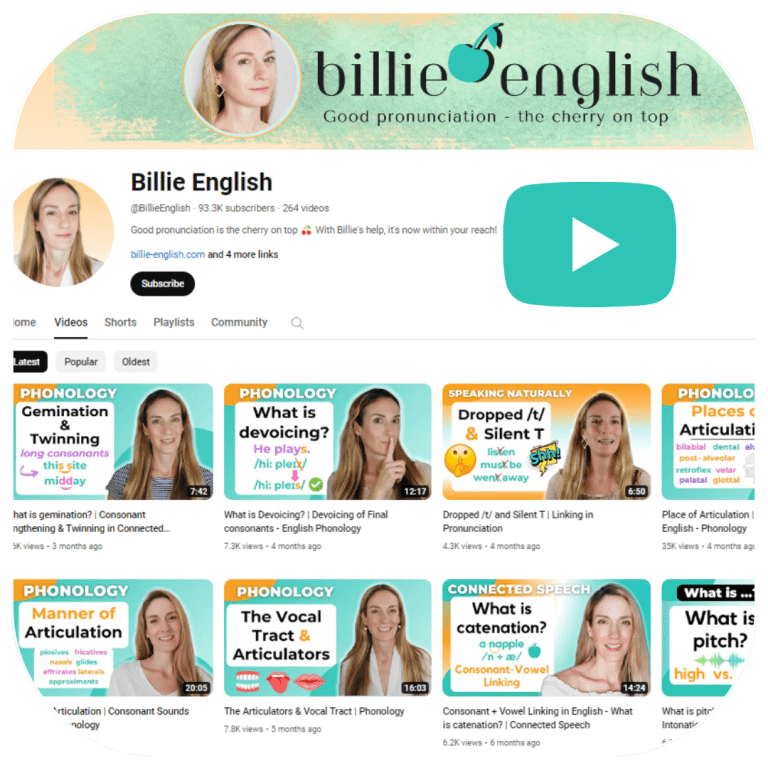 Billie English – Great pronunciation is the cherry on top!